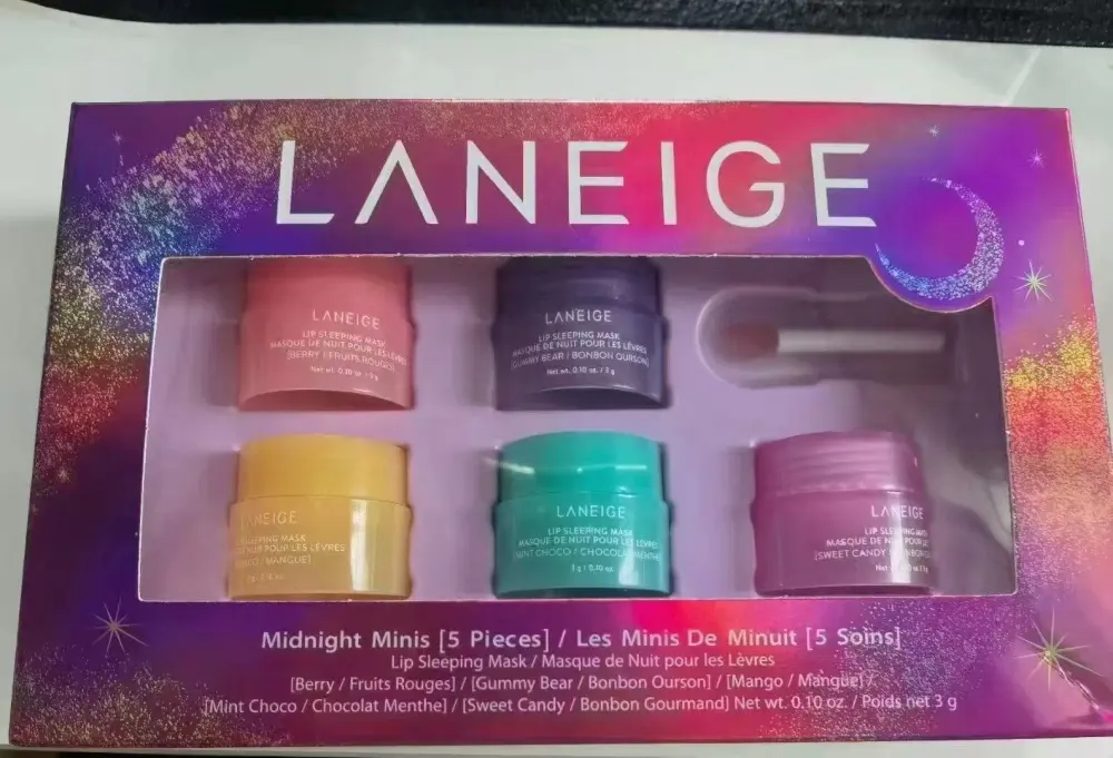 Alwin China RTS Laneige Lip Glowy Balm Sets Midnight Minis Lip Sleeping ...