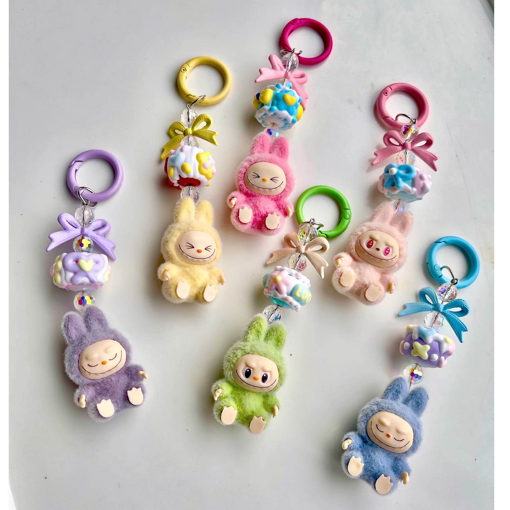 Alwin China RTS Cute Mini Labubu Keychain Plush Pendant Doll Mixed ...