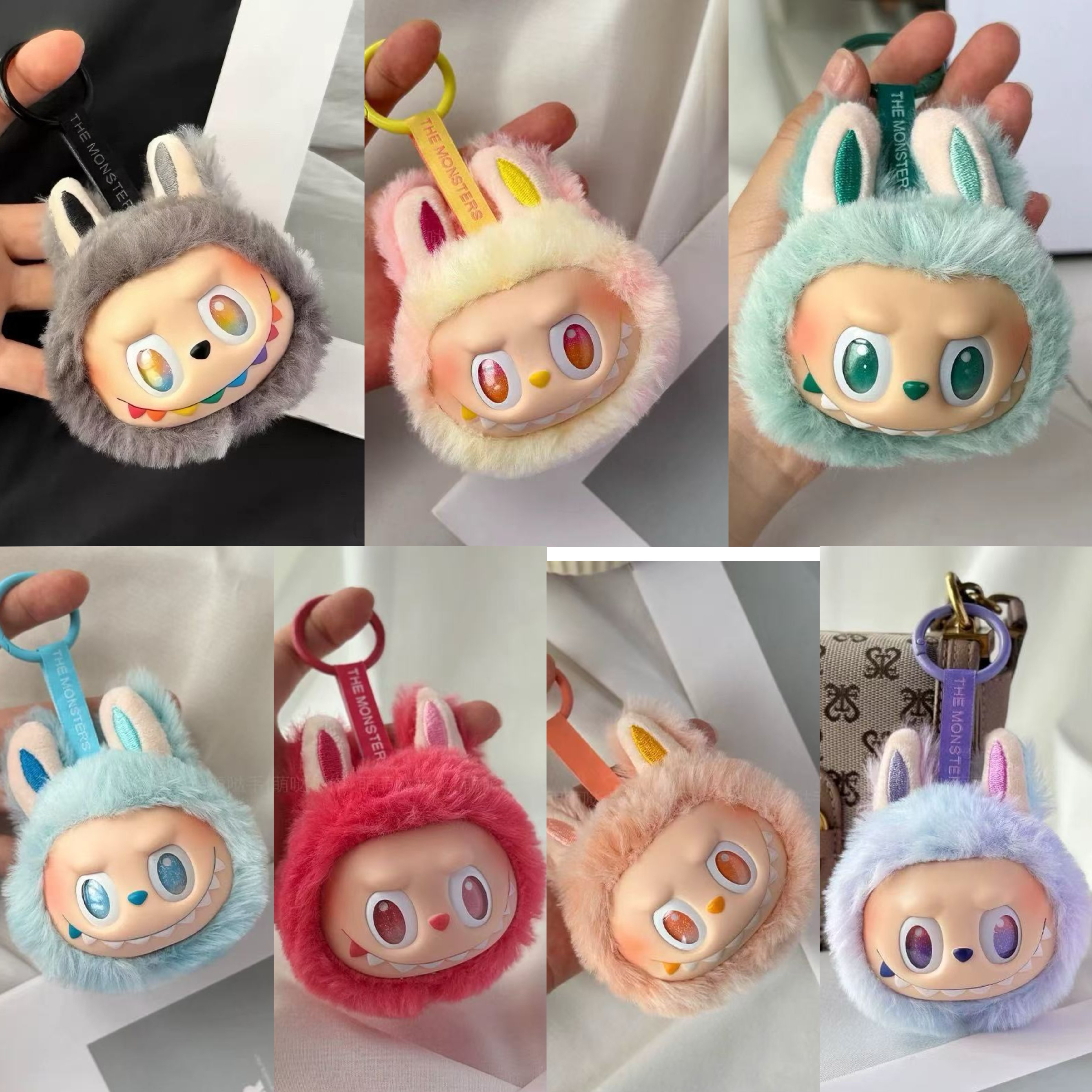 Alwin China RTS Labubu Head Keychain H3.0 Mixed Color High Quality Hot Sale