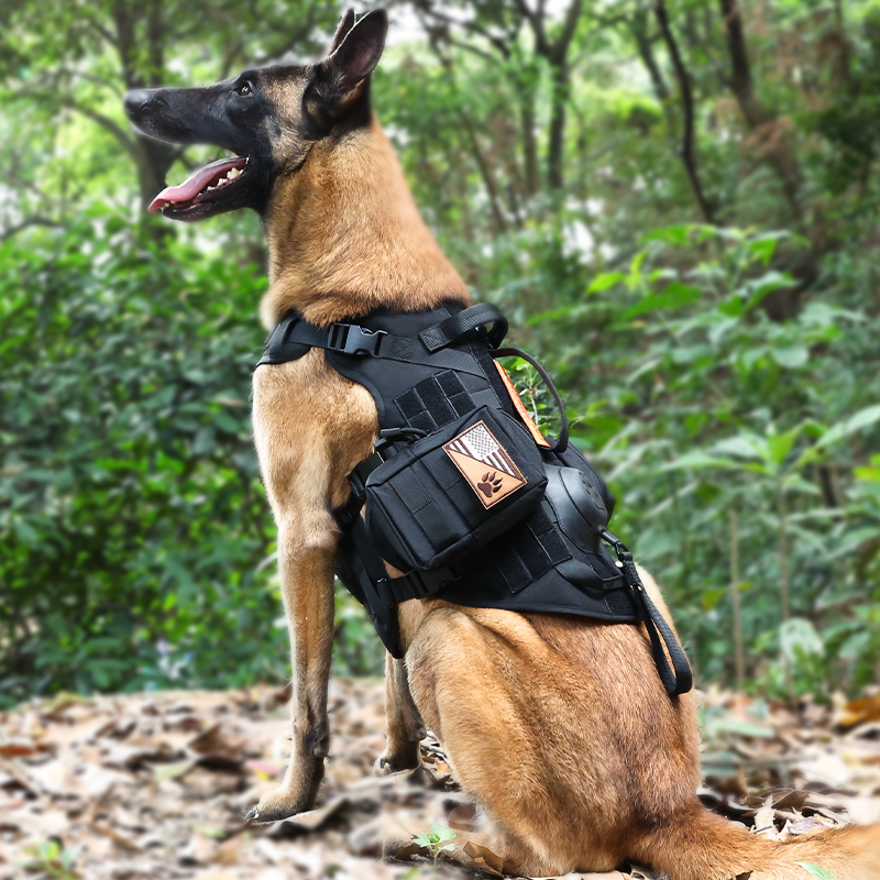 KINYU 2024 NEW Harness 3.0 Molle Auto-Lock Control Hybrid System Retractable 2 in 1 Tactical Dog ...