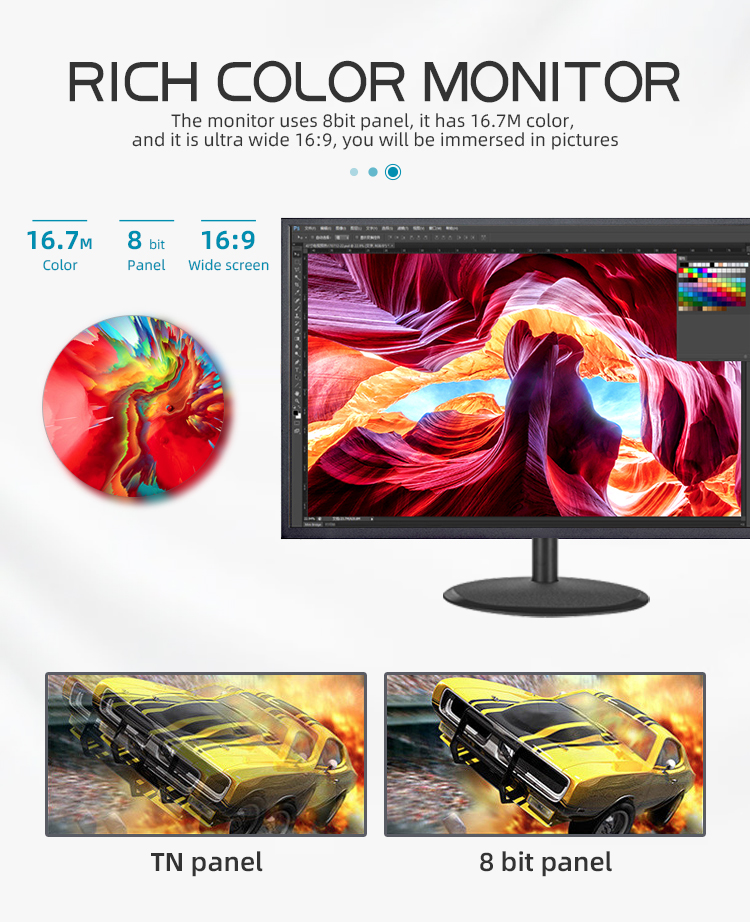 19inch Fla 3 narrow edge FHD Computer Monitor