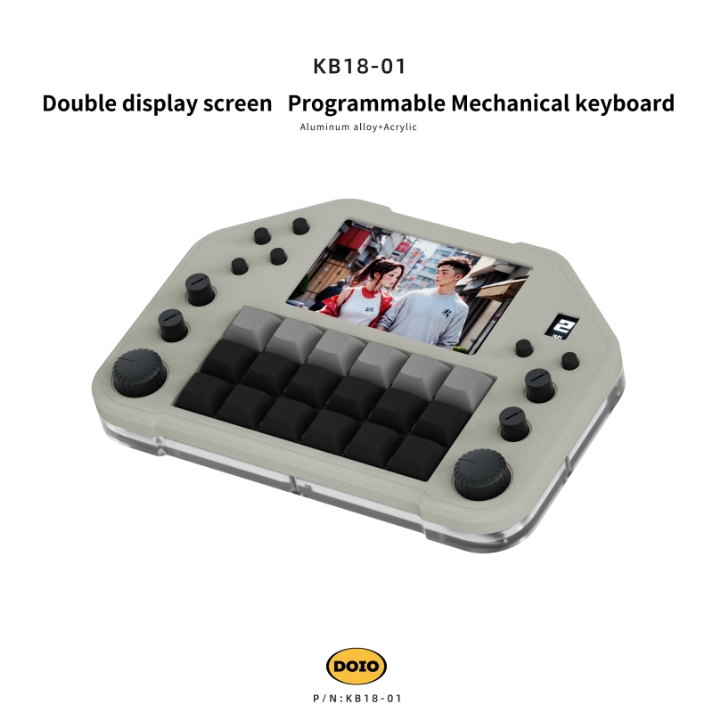 18 keys Programmable Multifunction Mechanical keyboard Translucent acrylic