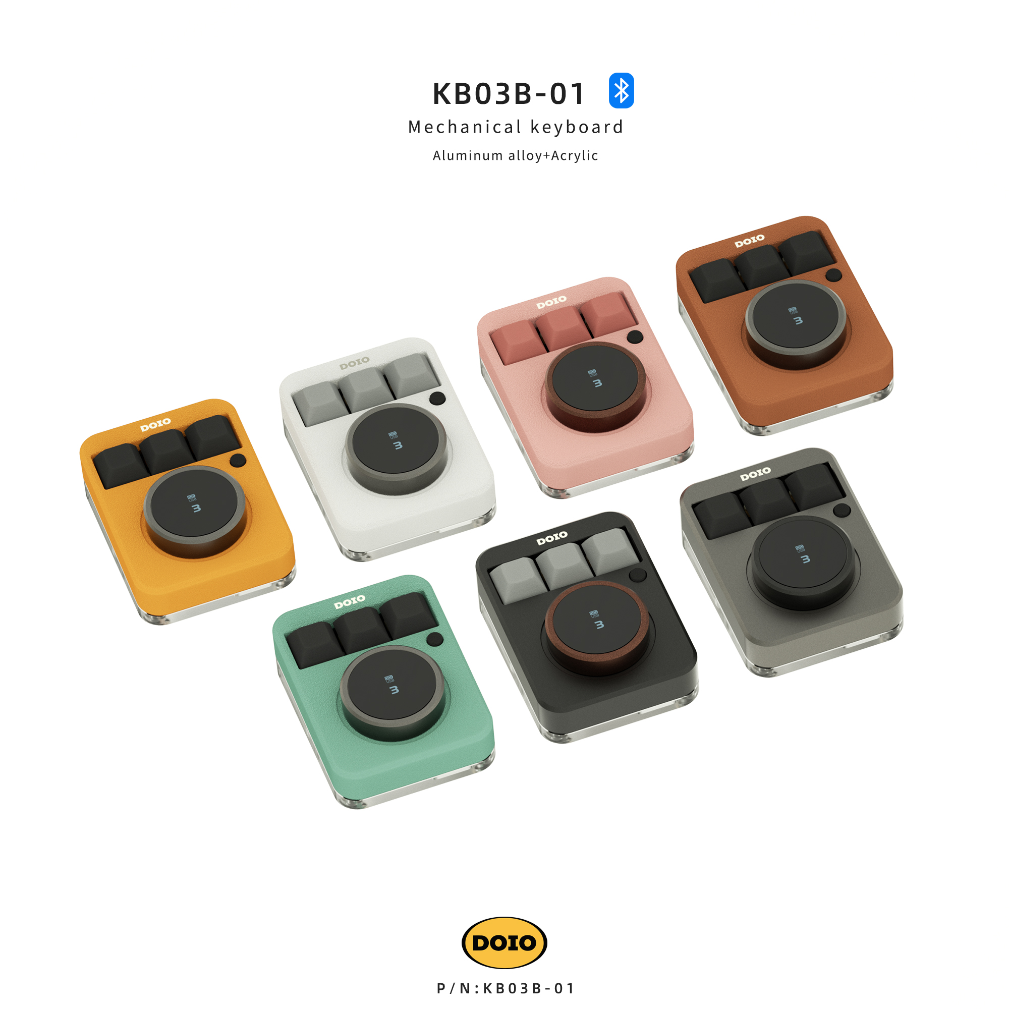 3 keys Programmable Multifunction Mechanical keyboard Version Bluetooth