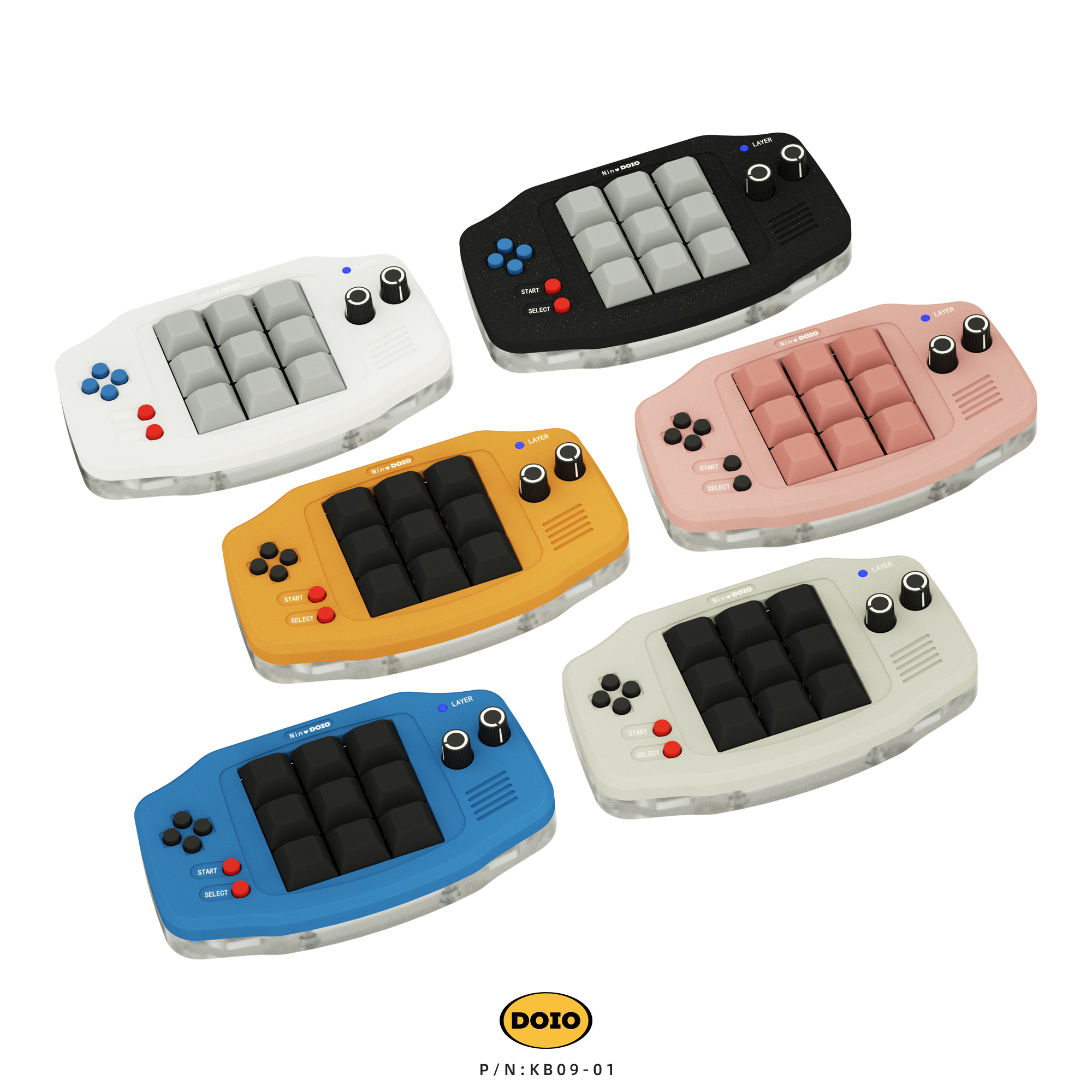 9 keys Programmable and Versatile GBA Mechanical keyboard
