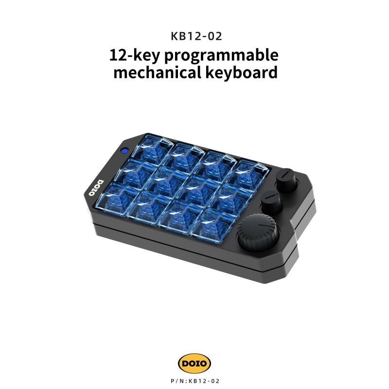 12-key programmable mechanical keyboard
