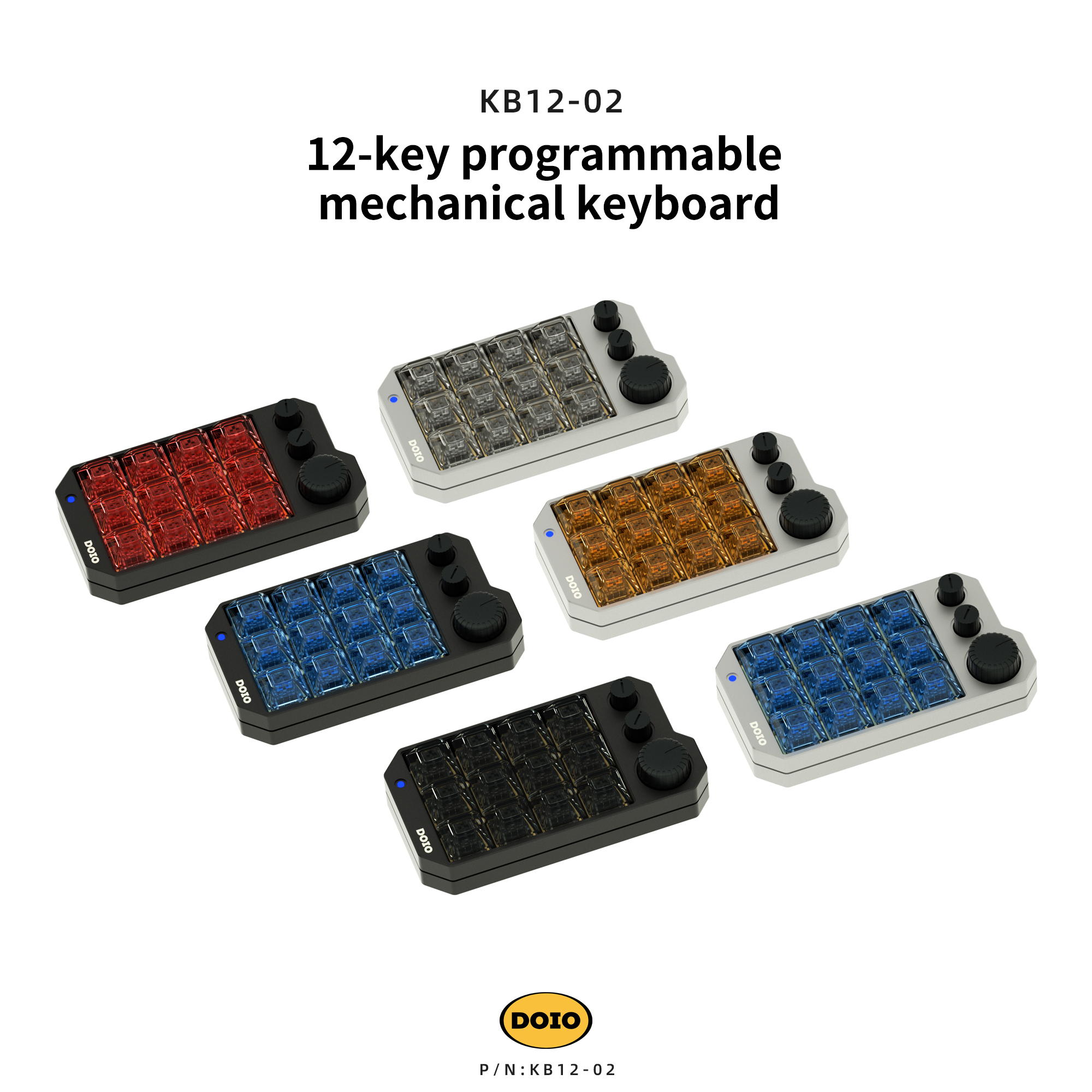 12-key programmable mechanical keyboard