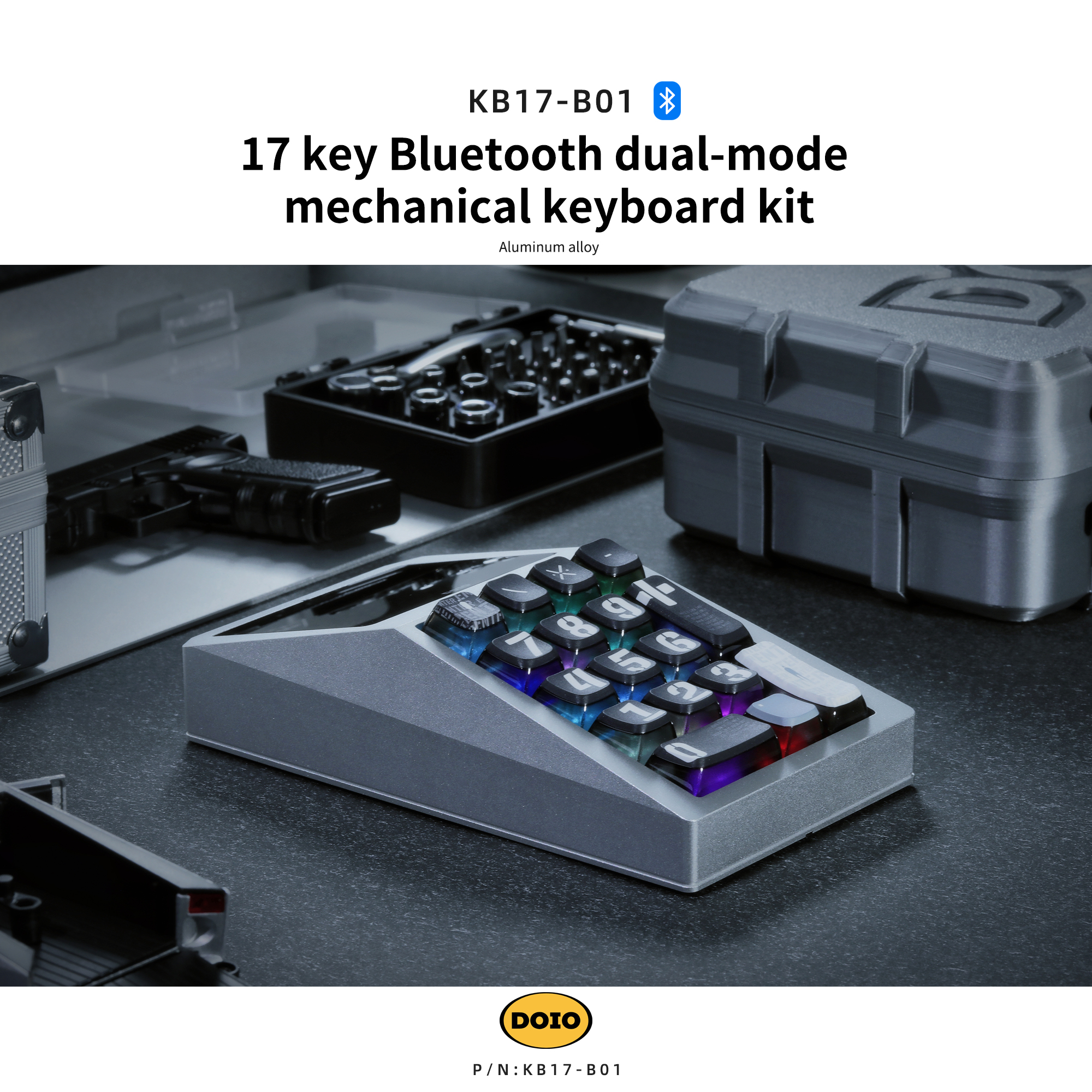 17 key Bluetooth dual-mode mechanical keyboard kit