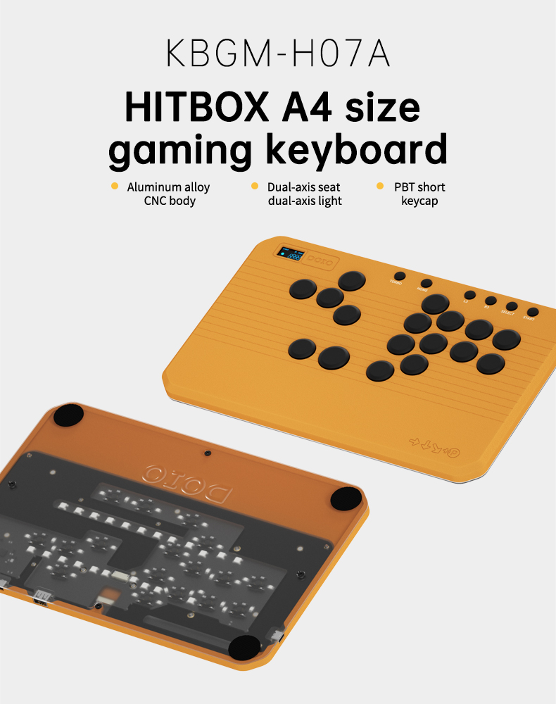 HITBOX A4 Size Multi-Key Game Keyboard KBGM-H07A
