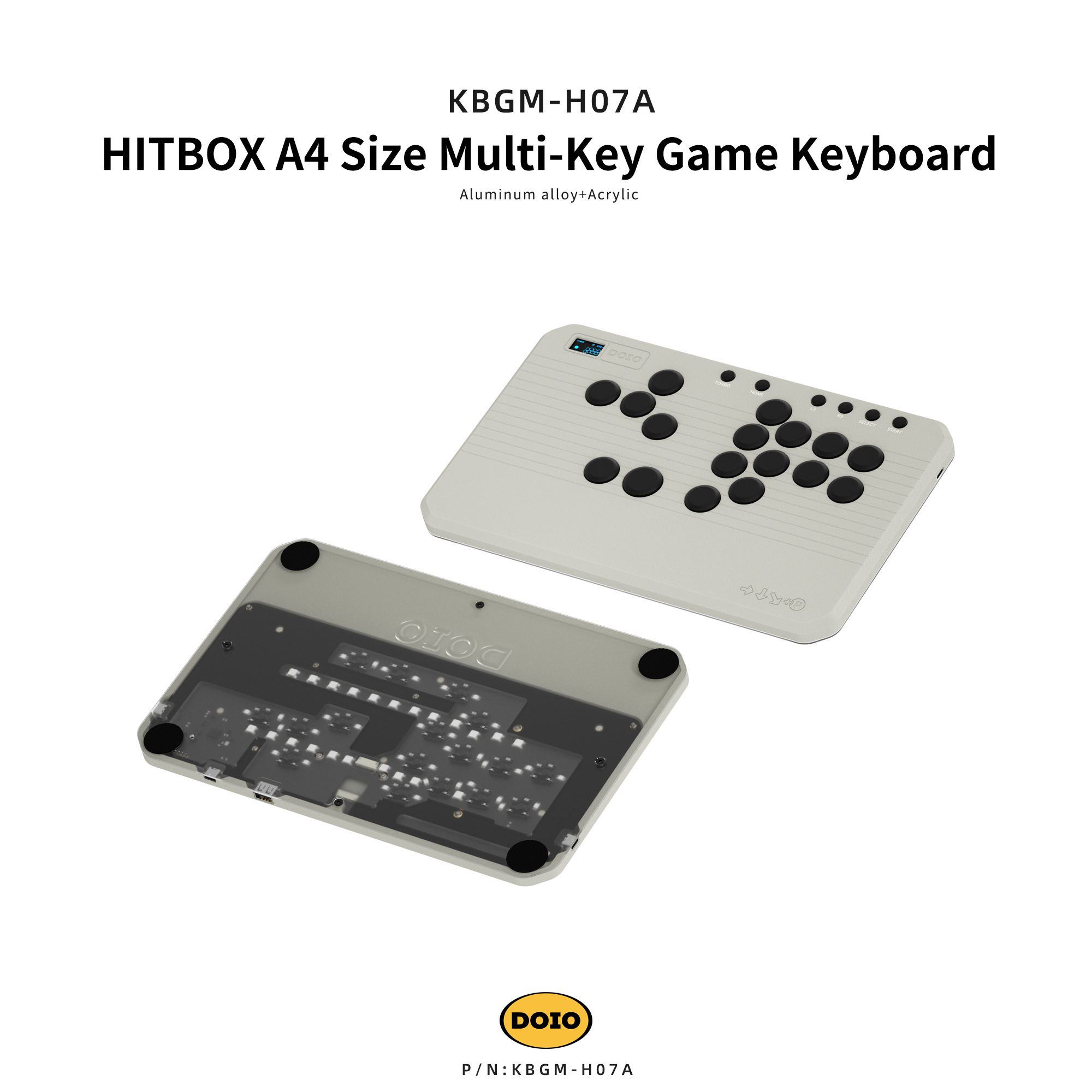 HITBOX A4 Size Multi-Key Game Keyboard KBGM-H07A