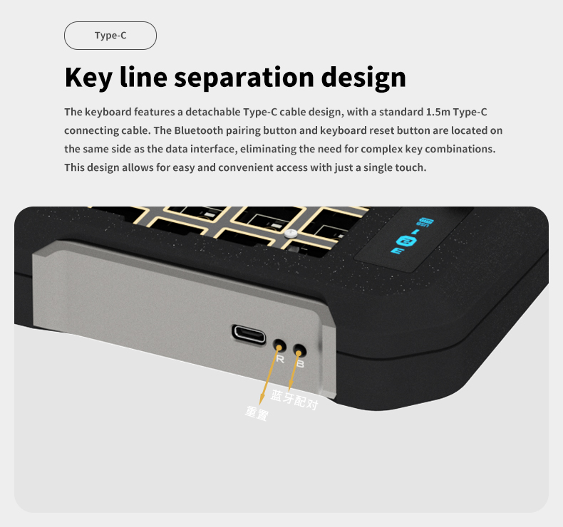 sofle split keyboard bluetooth dual-mode mechanical keyboard kit KB29B-01