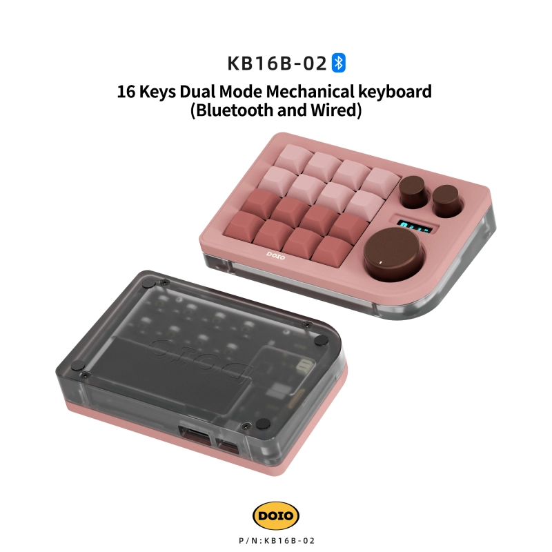DOIO 16 keys Programmable Multifunction Mechanical keyboard Version Bluetooth KB16B-01