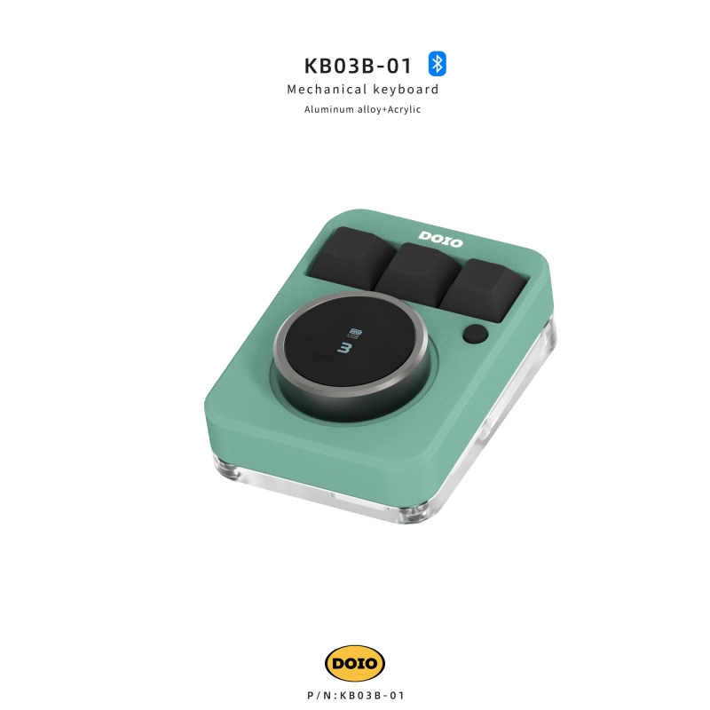 DOIO 3 keys Programmable Multifunction Mechanical keyboard Version Bluetooth KB03B-01