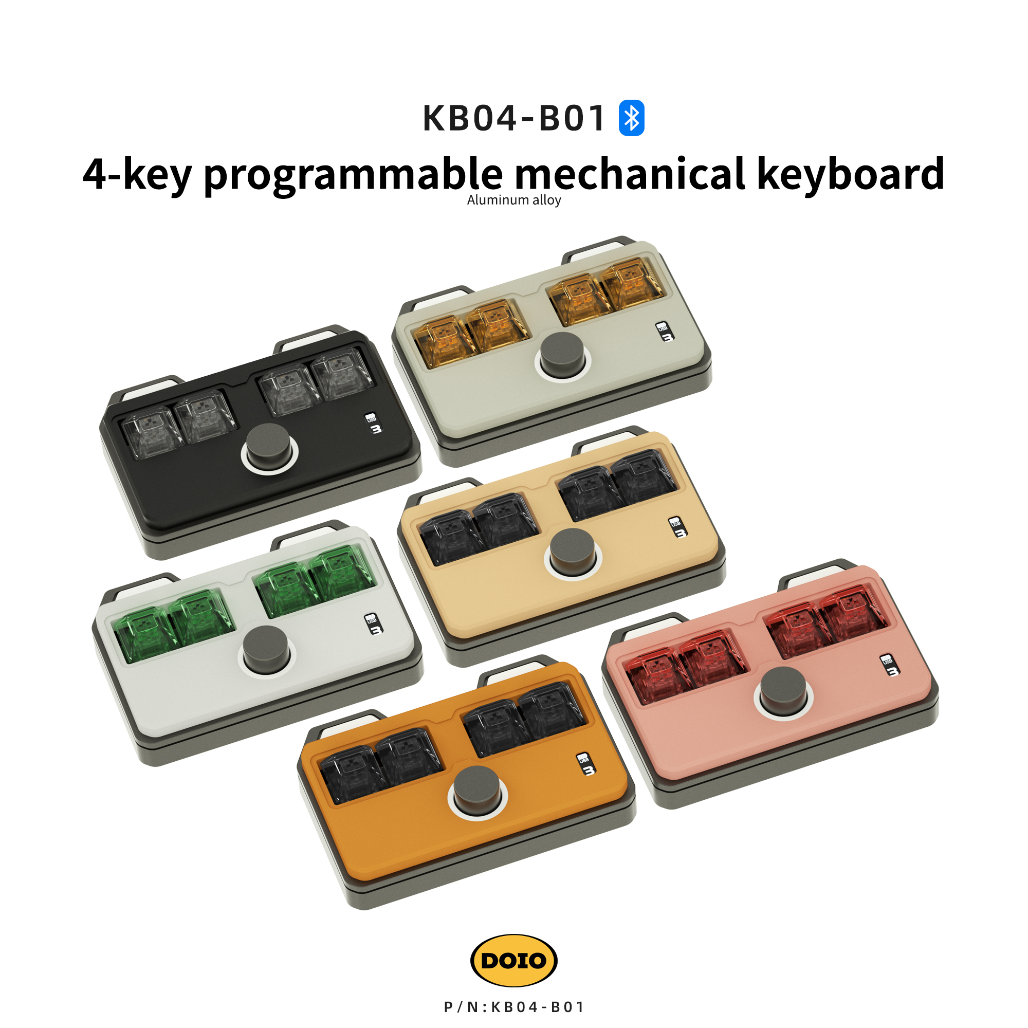 4-key Bluetooth dual-mode mechanical keyboard kit KB04-B01