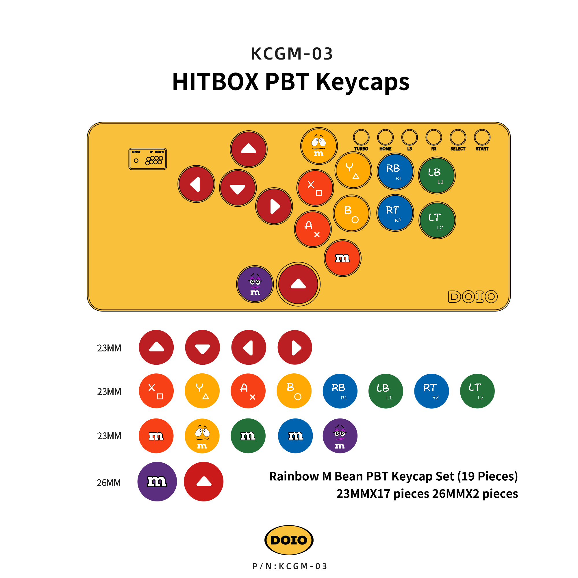 HITBOX PBT Keycaps KCGM-02