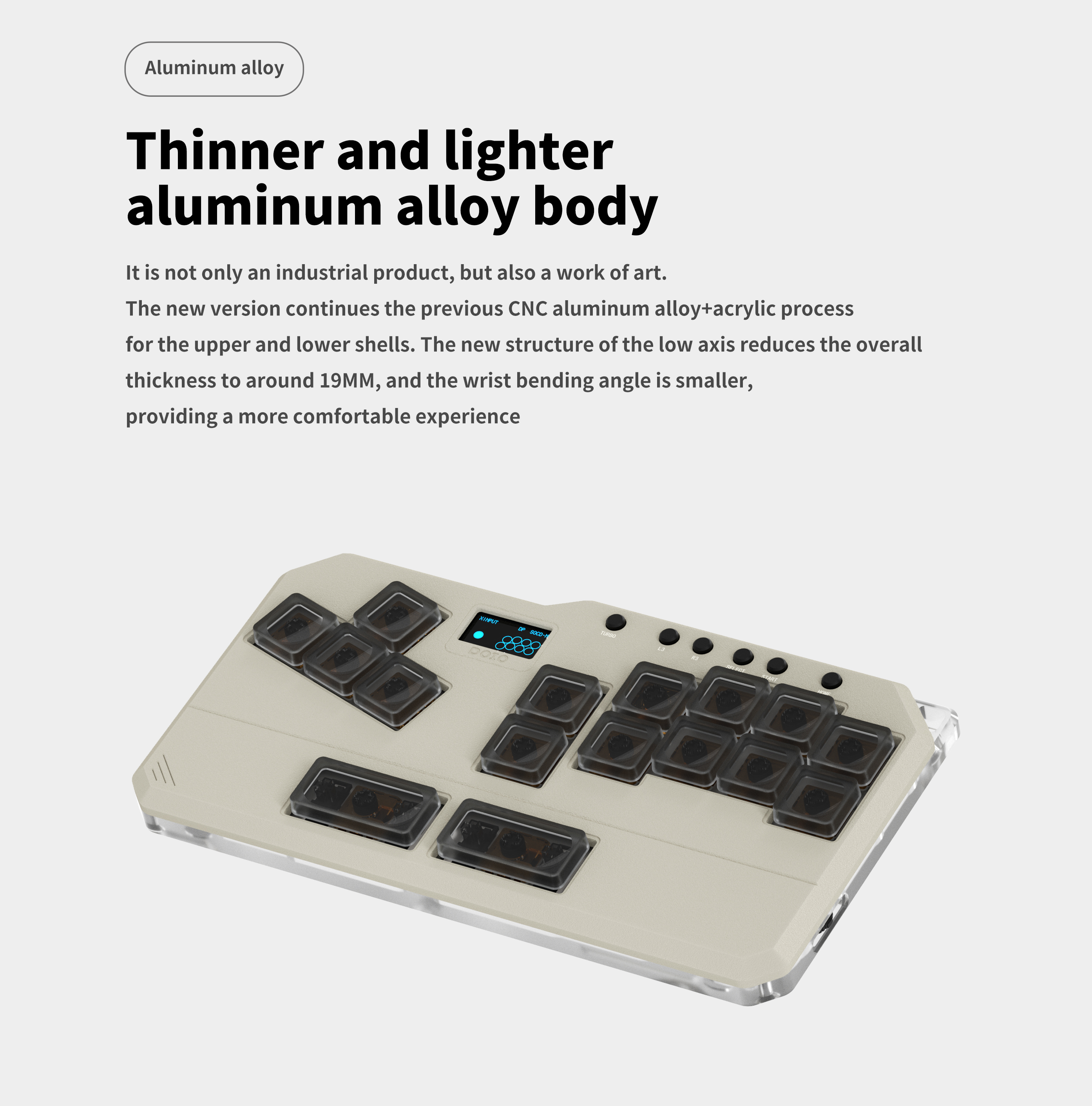 DOIO MIXBOX Short-stroke Gaming Keyboard KBHX-01 SLIM
