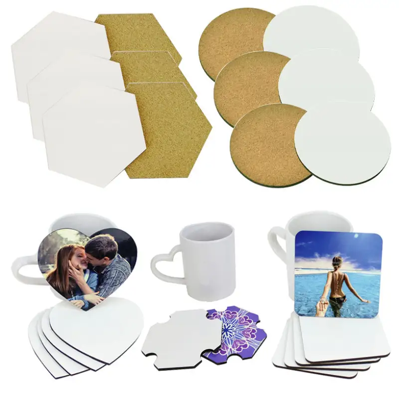 SUWC01-Sublimation MDF Coaster With Cork