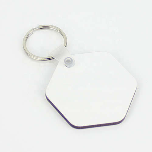 KRP09-Sublimation MDF Hexagon Key Ring