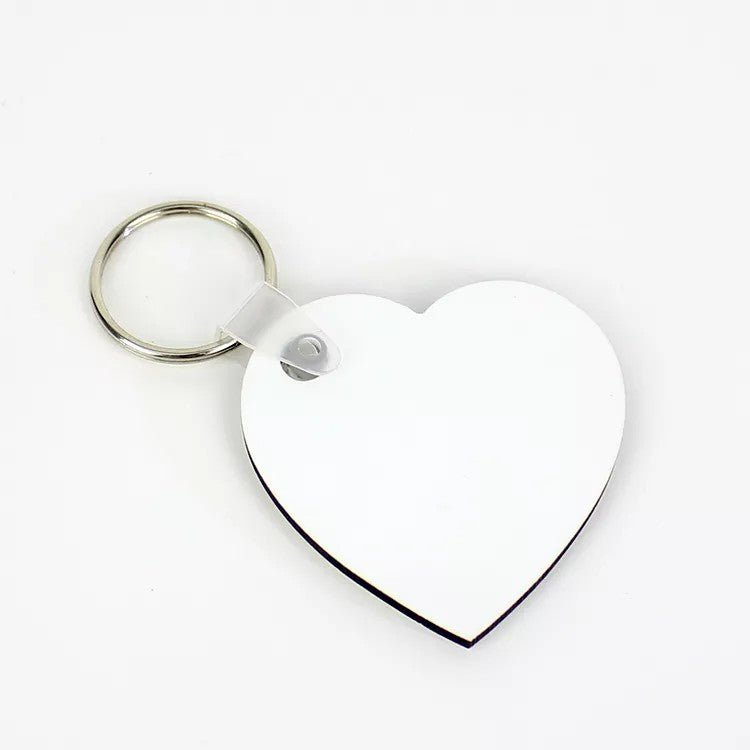KRP06-Sublimation MDF Heart Key Ring