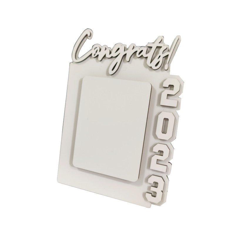MDPF47-Sublimation MDF Congrats Photo Frame