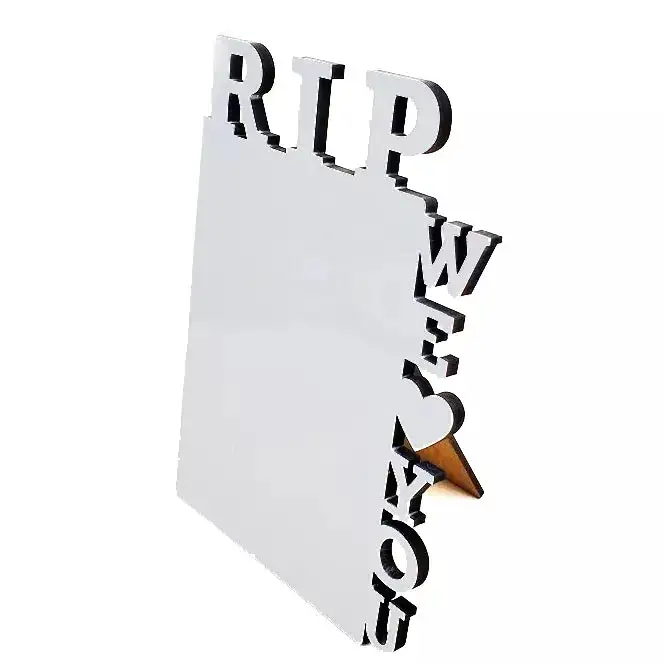 MDPF09-Sublimation MDF RIP we love you Photo Frame