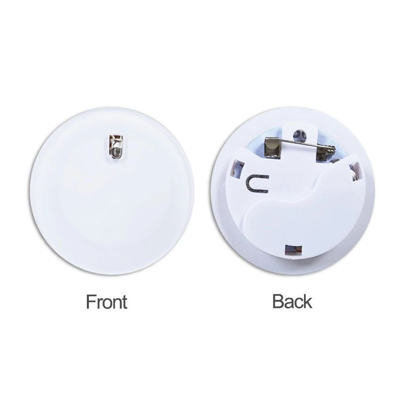 Sublimation Light Up Button Blanks Wholesale Badge With LED Light