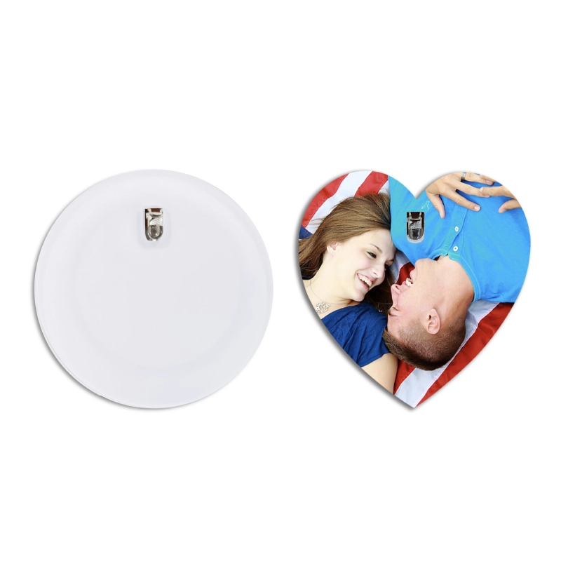 Sublimation Light Up Button Blanks Wholesale Badge With LED Light