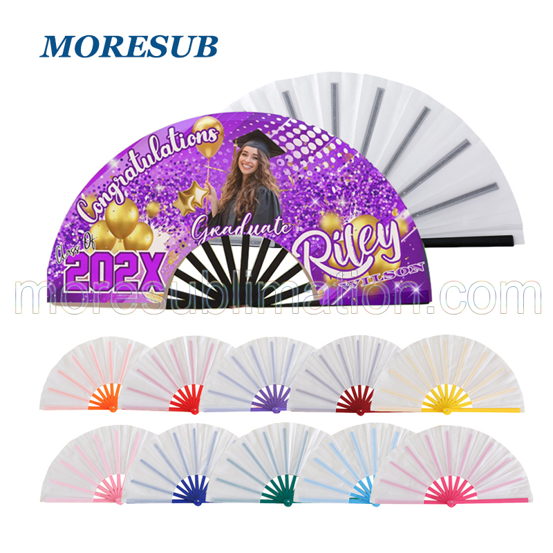Sublimation Clack Fan Blanks Wholesale 13 INCHES Plastic Fan