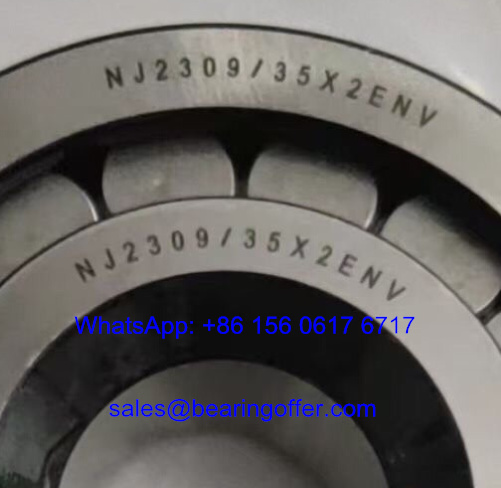 NJ2309/35X2ENV Cylindrical Roller Bearing 35x100x36 Rolling Bearing ...