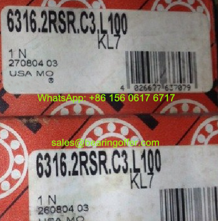 6316.2RSR.C3.L100 Deep Groove Ball Bearing 80x170x39mm - Stock for Sale