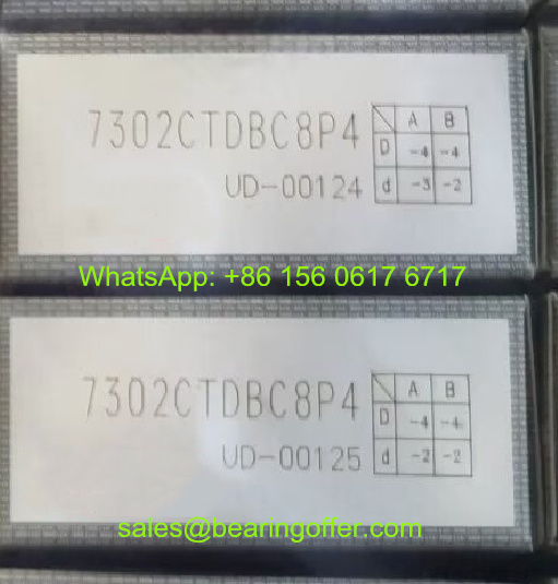 7302CTDBC8P4 Spindle Bearing 15x42x13 Ball Bearing 7302C - Stock for Sale