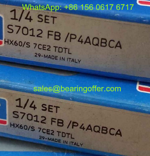 S7012FB/P4AQBCA Spindle Bearing 60*95*18 Ball Bearing S7012FB - Stock ...