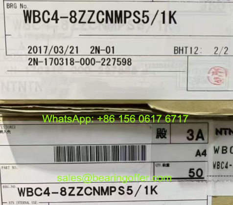 WBC4-8ZZCNMPS5/1K Deep Groove Ball Bearing 4x8x3 Ball Bearing WBC4-8Z - Stock for Sale