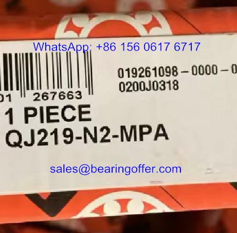 QJ219-N2-MPA Four Point Contact Bearing 95x170x32 Ball Bearing ...