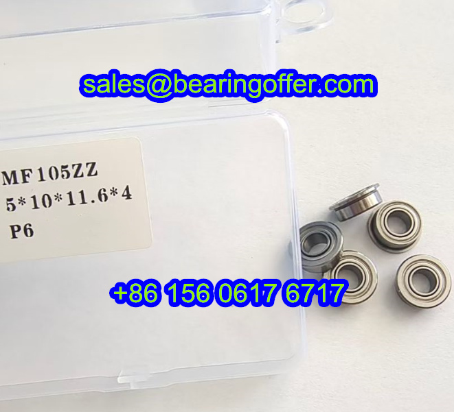 MF105ZZ Flanged Deep Groove Ball Bearing 5x10/11.6x4 Rolling Bearing ...