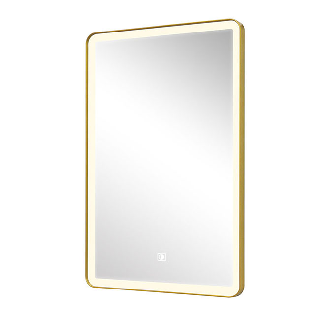 LED Mirror with Golden Frame