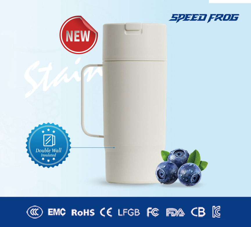 Stainless Steel Mason Cup Design Insulated Portable Blender Wholesale/ OEM/ ODM