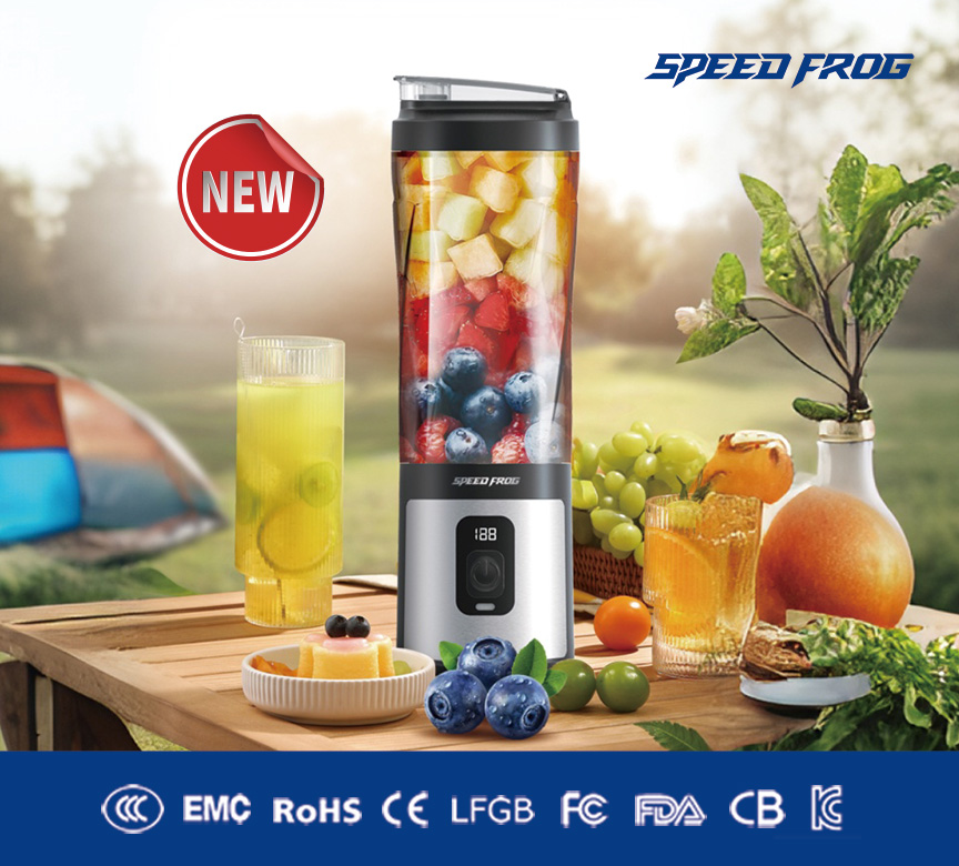 600ml Straight Drink Portable Juicer IPX6 Waterproof Type-C Charging LED Display Wholesale/ OEM/ ODM