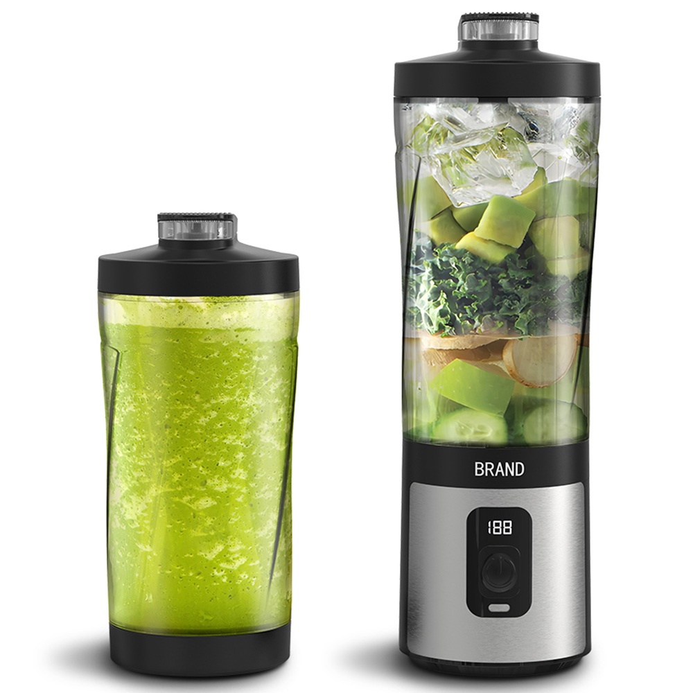 600ml Straight Drink Portable Juicer IPX6 Waterproof Type-C Charging LED Display Wholesale/ OEM/ ODM