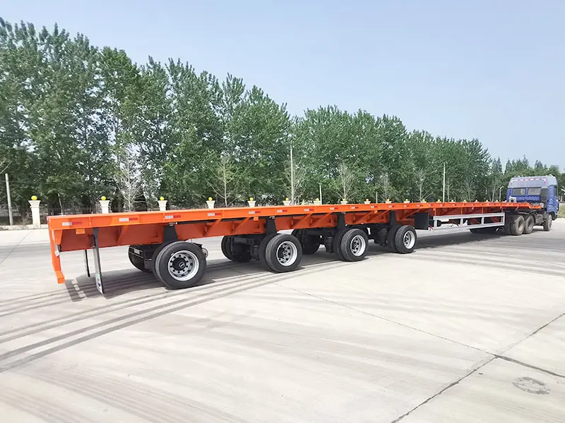 China made heavy duty extendable trailers | extendable excavator ...