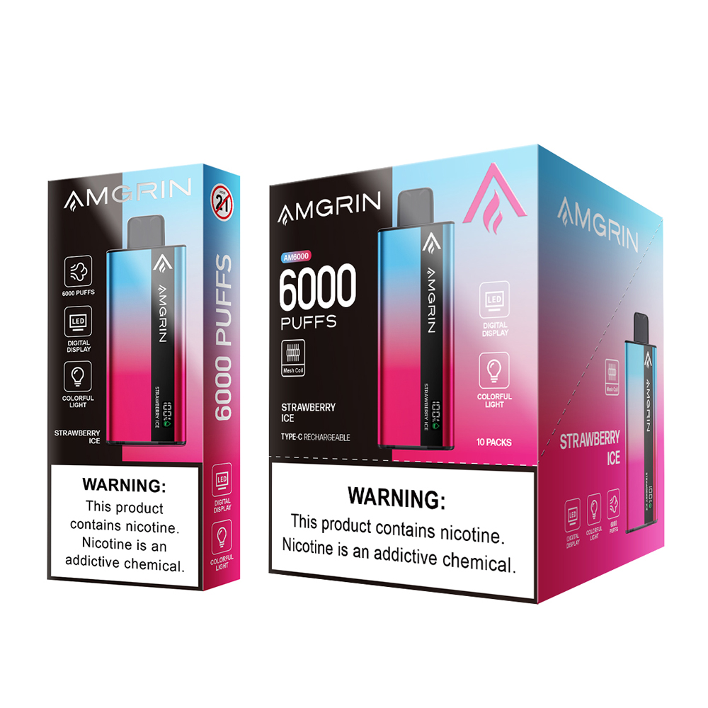 Amgrin Blue Razz Ice AM6000 Disposable Vape