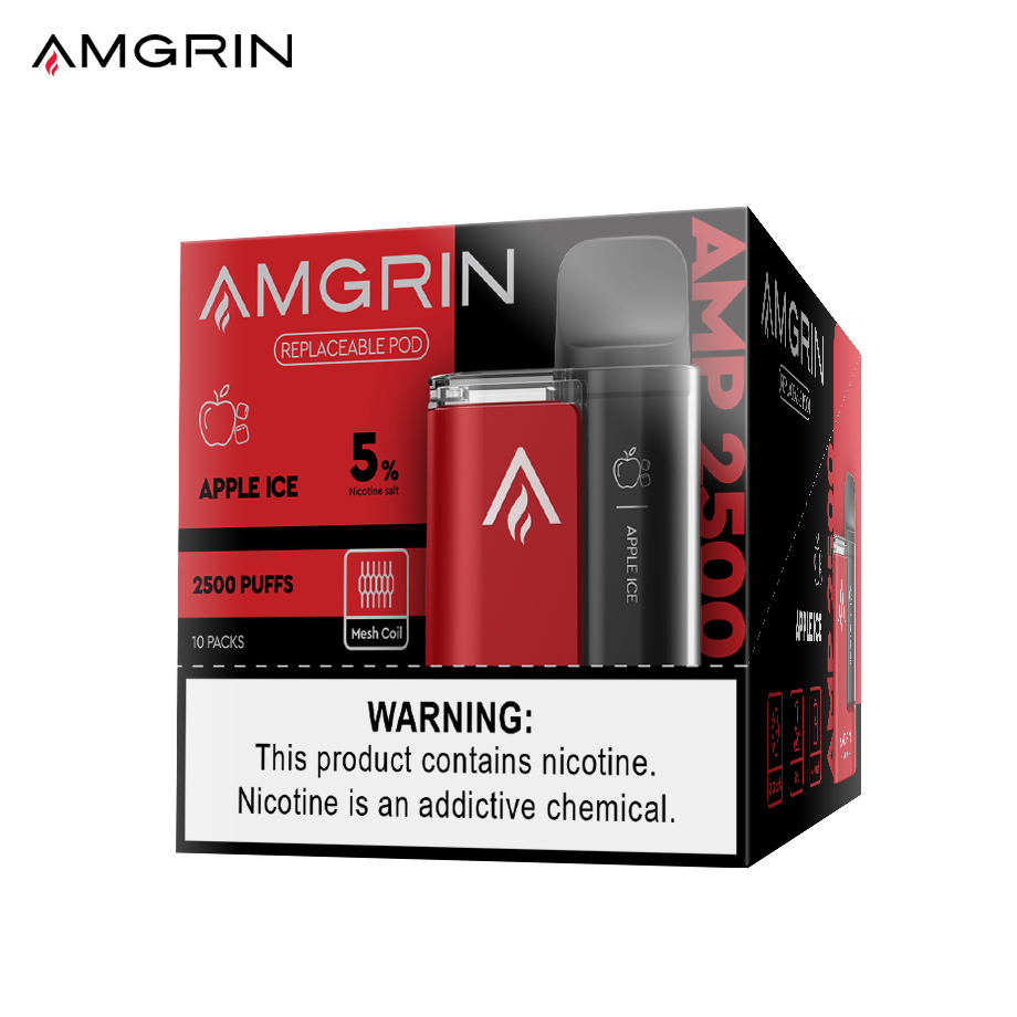 Amgrin AMP 2500 Puffs POD Vape Kit Bulk Deal 10 Packs