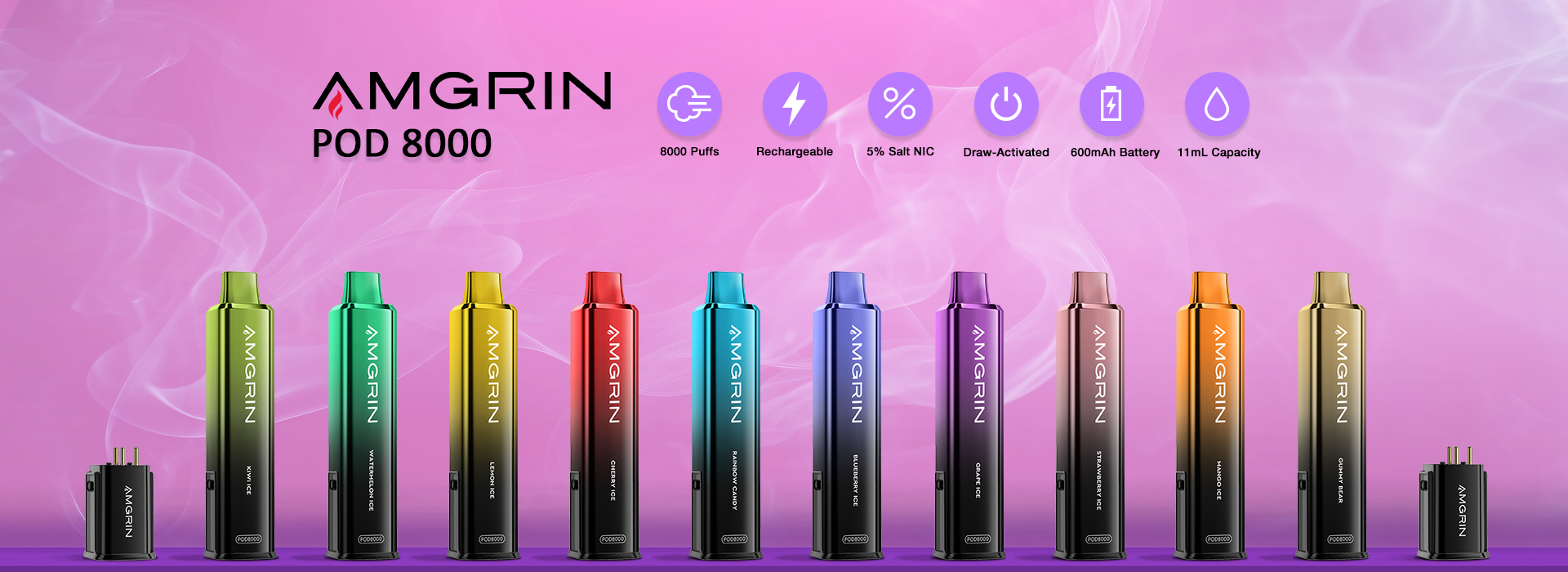 Shop POD8000 POD Disposable Vape System Series Online Store Now -AMGRIN