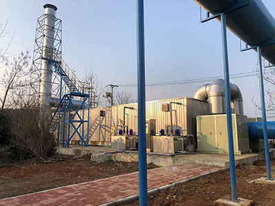 Biological deodorization system in sewage treatment station