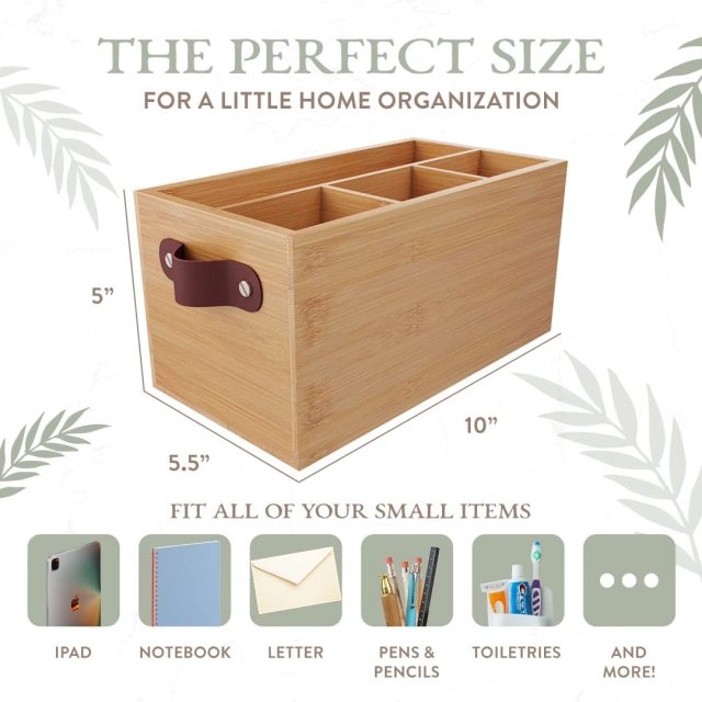 Bamboo desk organizer