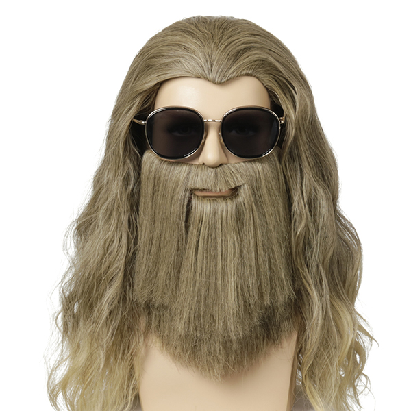 Long Blonde Wig Fat Thor Endgame Wig Men Halloween Cosplay Hair Wigs