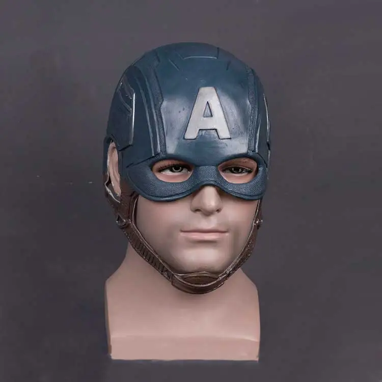 Captain America Superhero Steve Rogers Costume Mask Helmet Cosplay ...