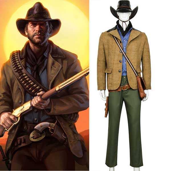 Arthur Morgan Cosplay Costume RDR2 Red Dead: RedemptionⅡ Men Cowboy ...