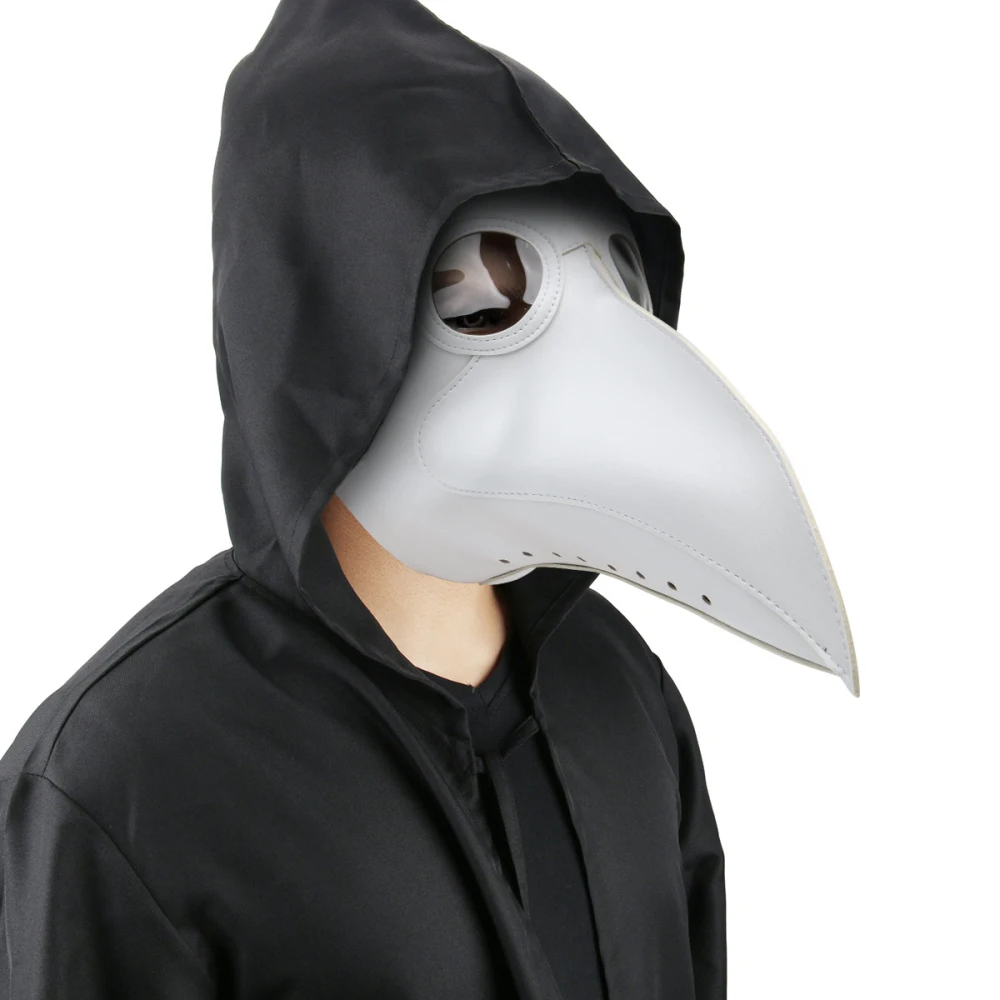 Steampunk Leather Birds Beak Mask Black Death Plague Doctor Schnabel ...