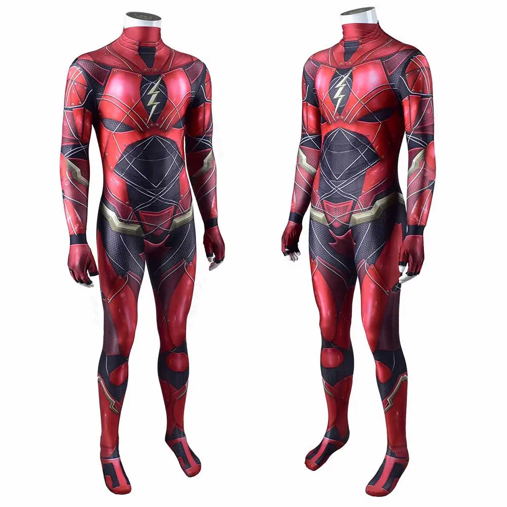 The Flash Costume Justice League Superhero Barry Allen Cosplay Zentai Suit