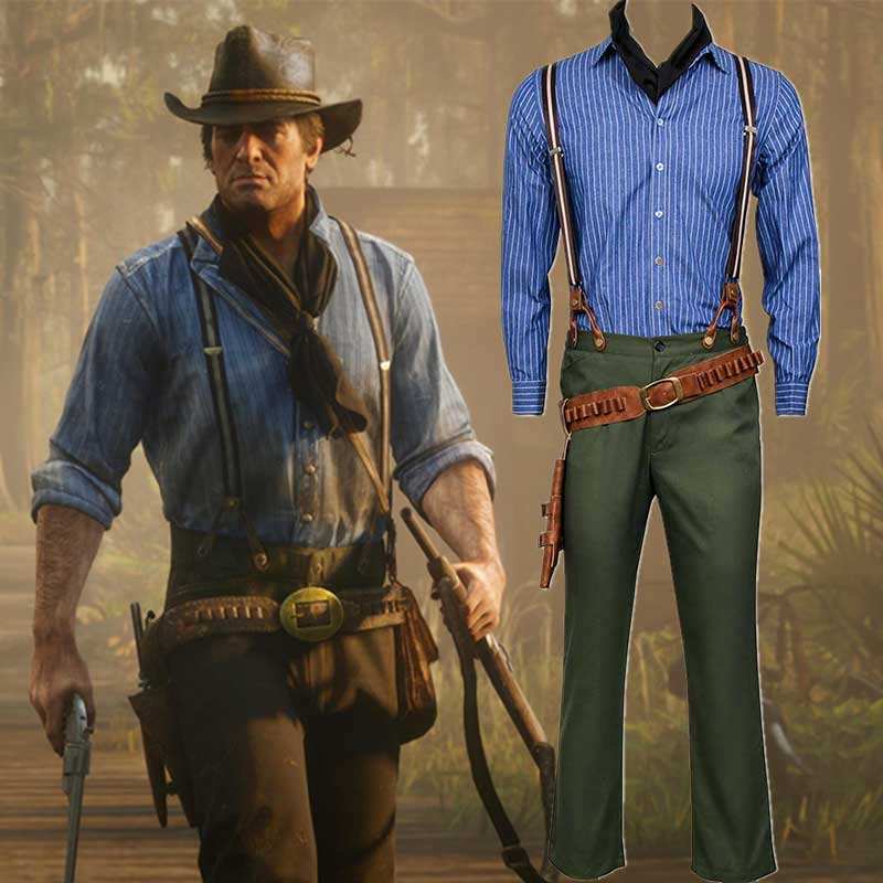Arthur Morgan Cosplay Costume RDR2 Red Dead: RedemptionⅡ Men Cowboy ...